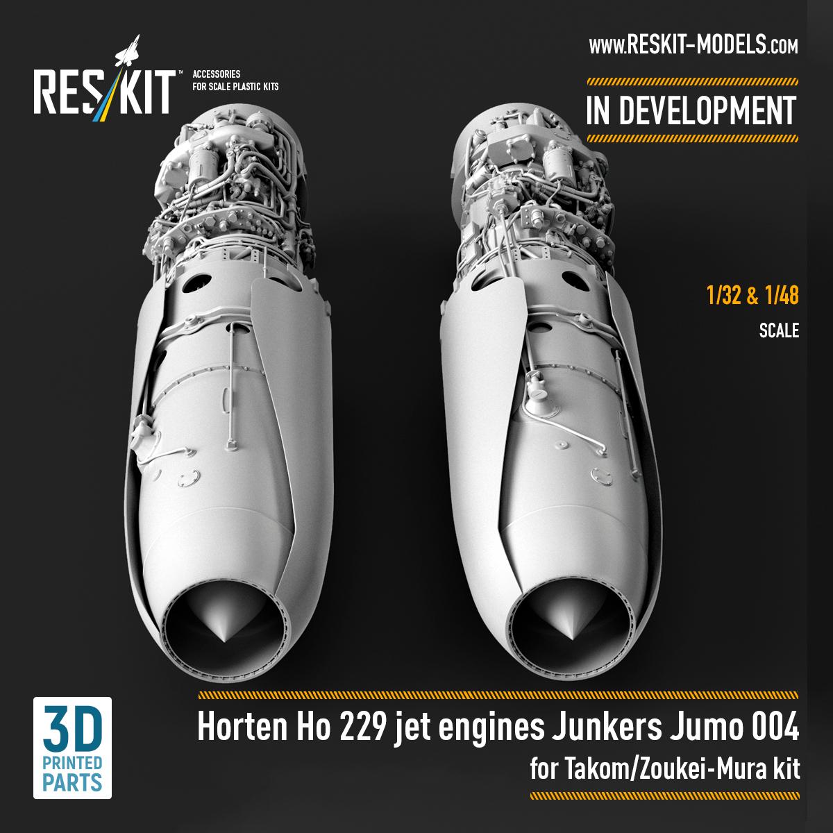 Blog - Horten Ho 229 jet engines – Junkers Jumo 004 sets in 1/32 and 1/ ...