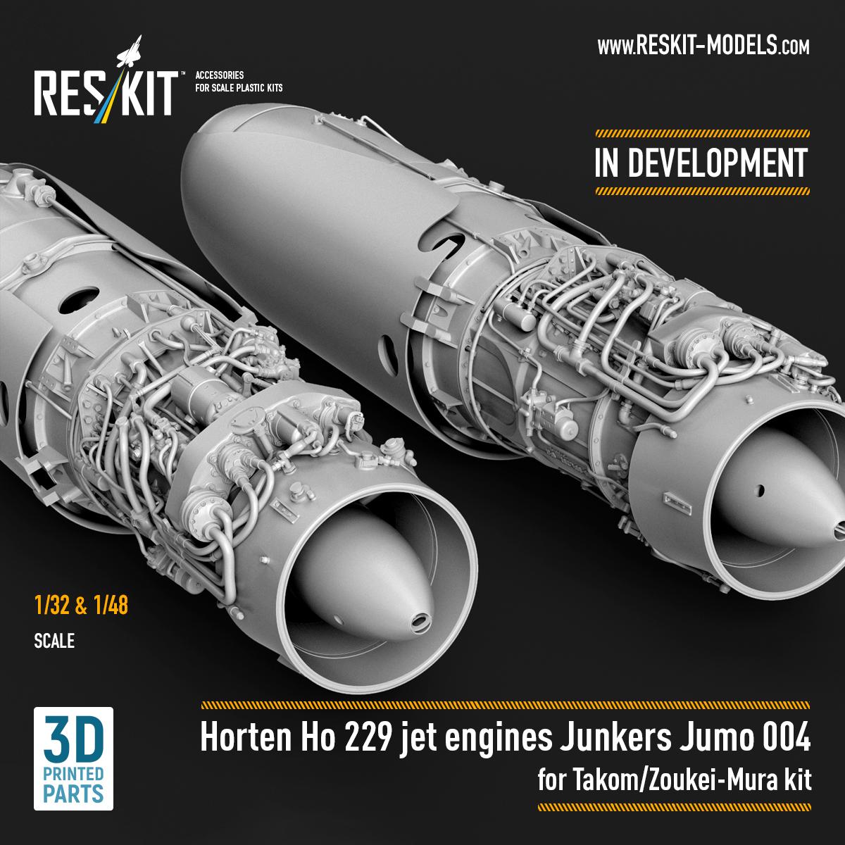 Blog - Horten Ho 229 jet engines – Junkers Jumo 004 sets in 1/32 and 1/ ...